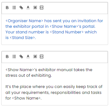Update Invite Email Template